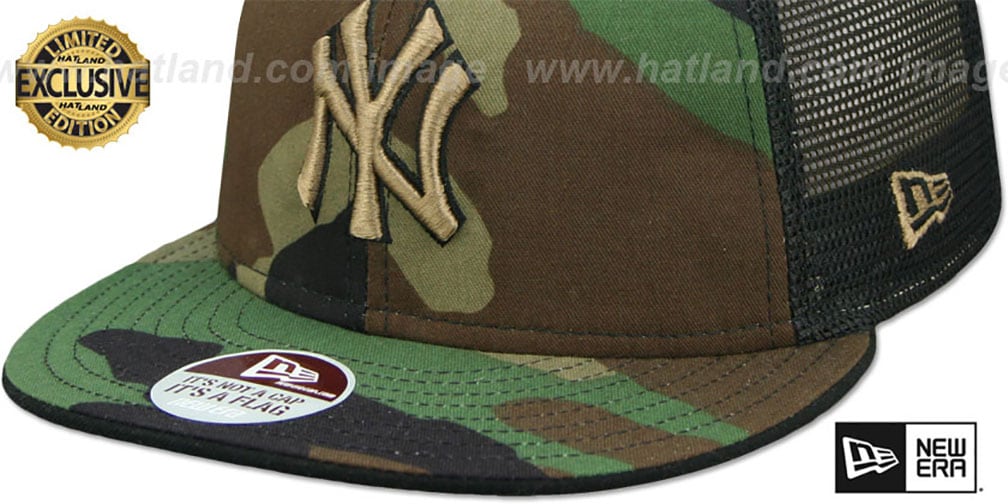 New York Yankees ARMY CAMO SNAPBACK Hat by New Era