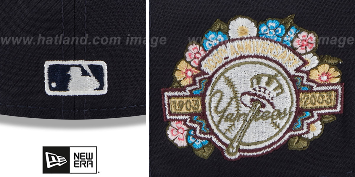 New York Yankees BOTANICAL SIDE-PATCH Navy Fitted Hat