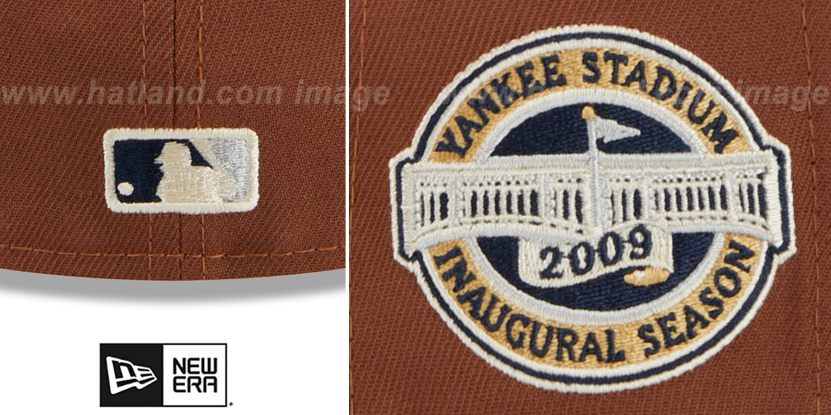New York Yankees HARVEST SIDE-PATCH Brown-Navy Fitted Hat