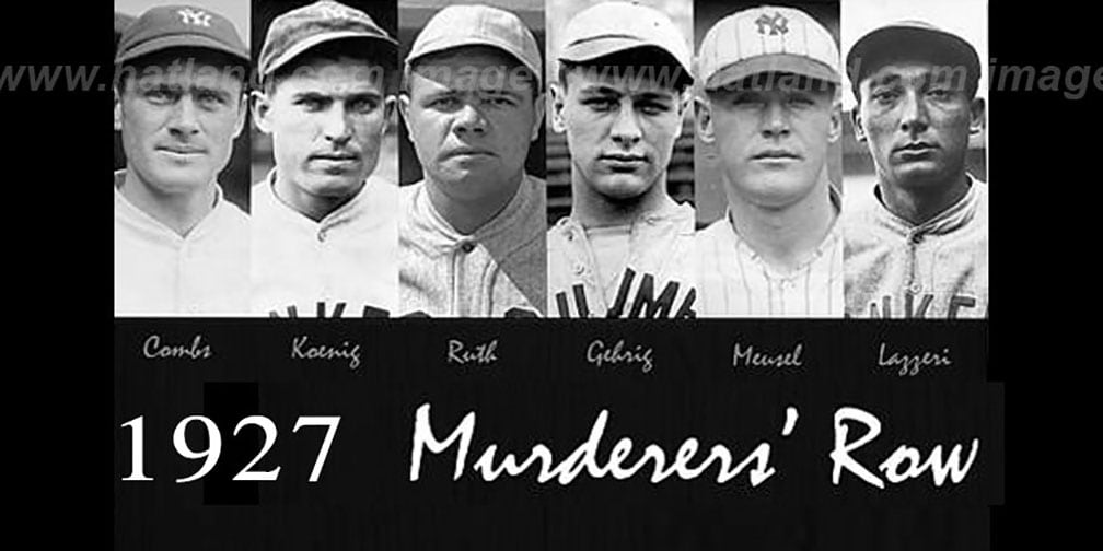 New York Yankees MURDERERS ROW CALLOUT Navy Fitted Hat