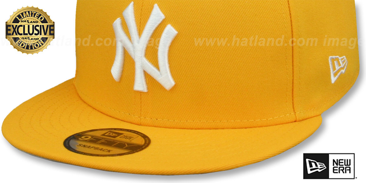 New York Yankees TEAM-BASIC SNAPBACK Gold-White Hat