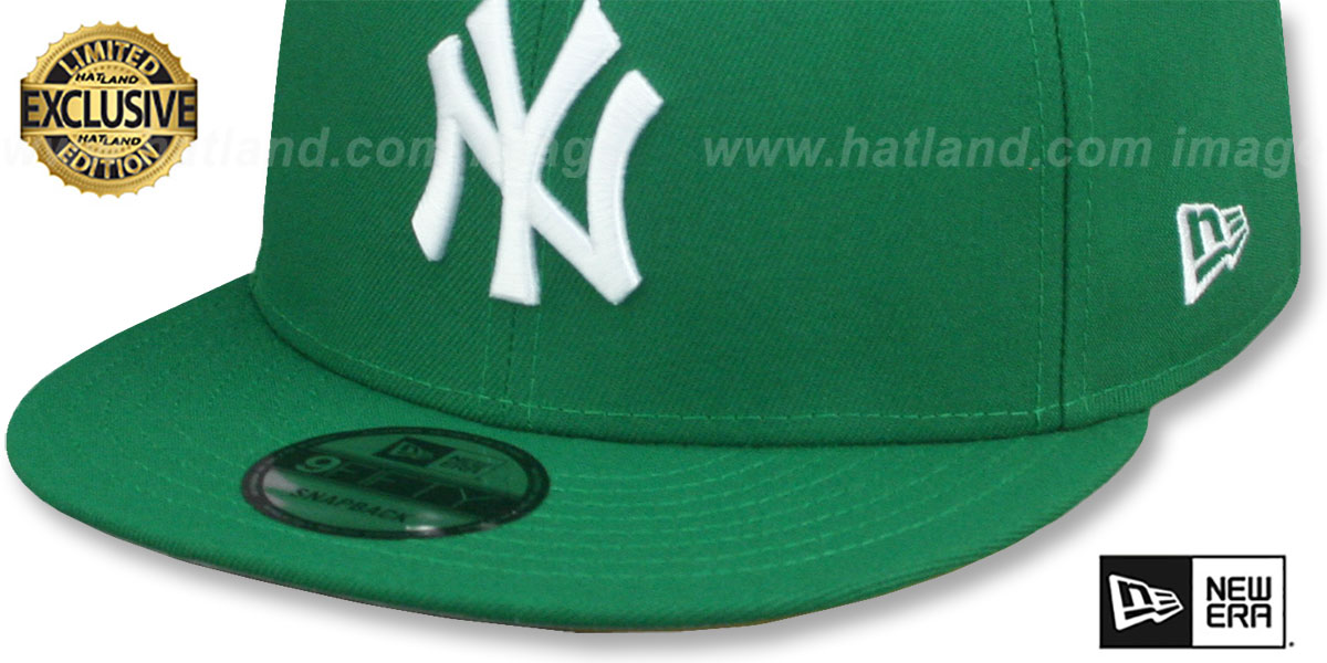 New York Yankees TEAM-BASIC SNAPBACK Kelly Green-White Hat