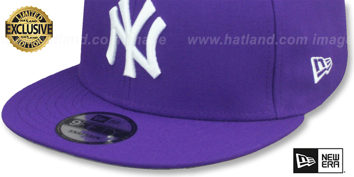 New York Yankees TEAM-BASIC SNAPBACK Purple-White Hat