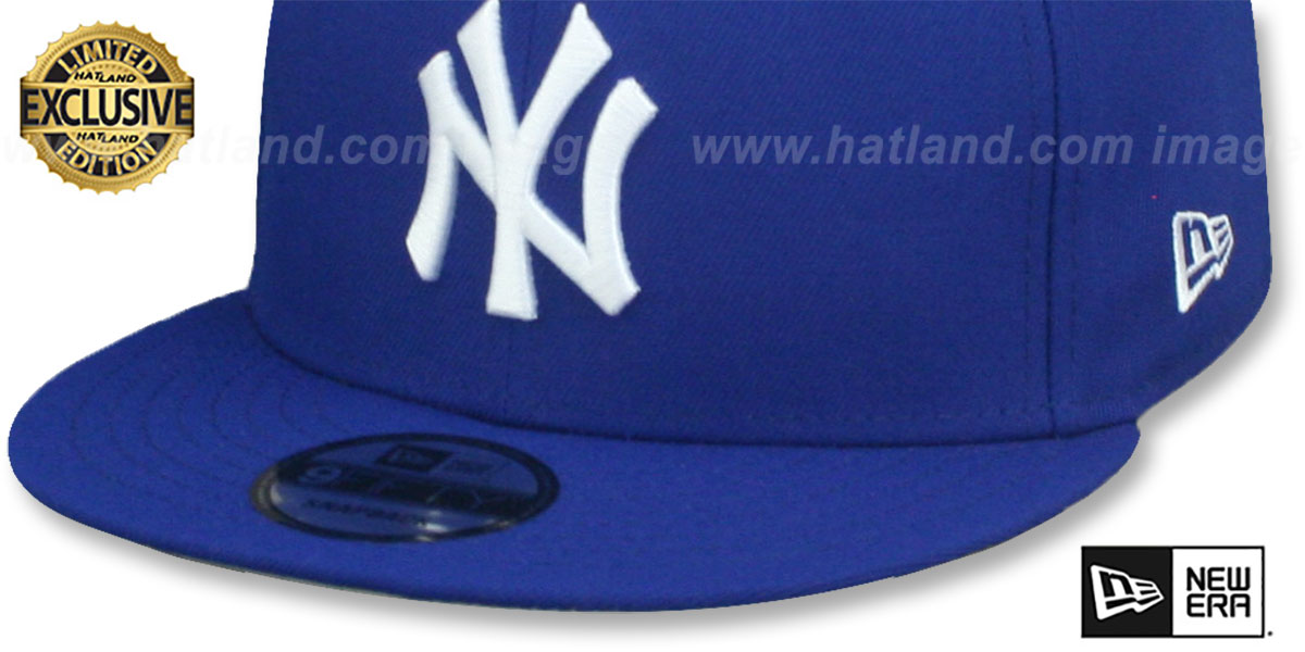 New York Yankees TEAM-BASIC SNAPBACK Royal-White Hat