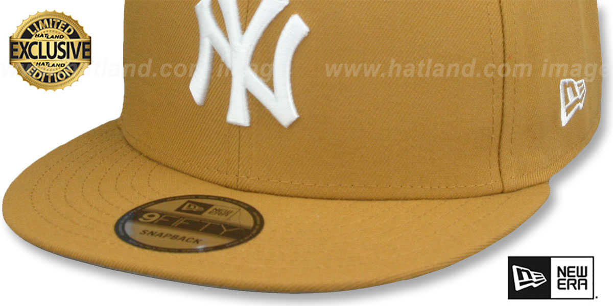 New York Yankees TEAM-BASIC SNAPBACK Tan-White Hat