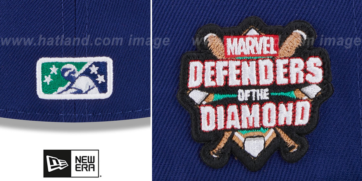 Hartford Yard Yard Goats MILB MARVEL DEFENDERS SIDE-PATCH Royal-G