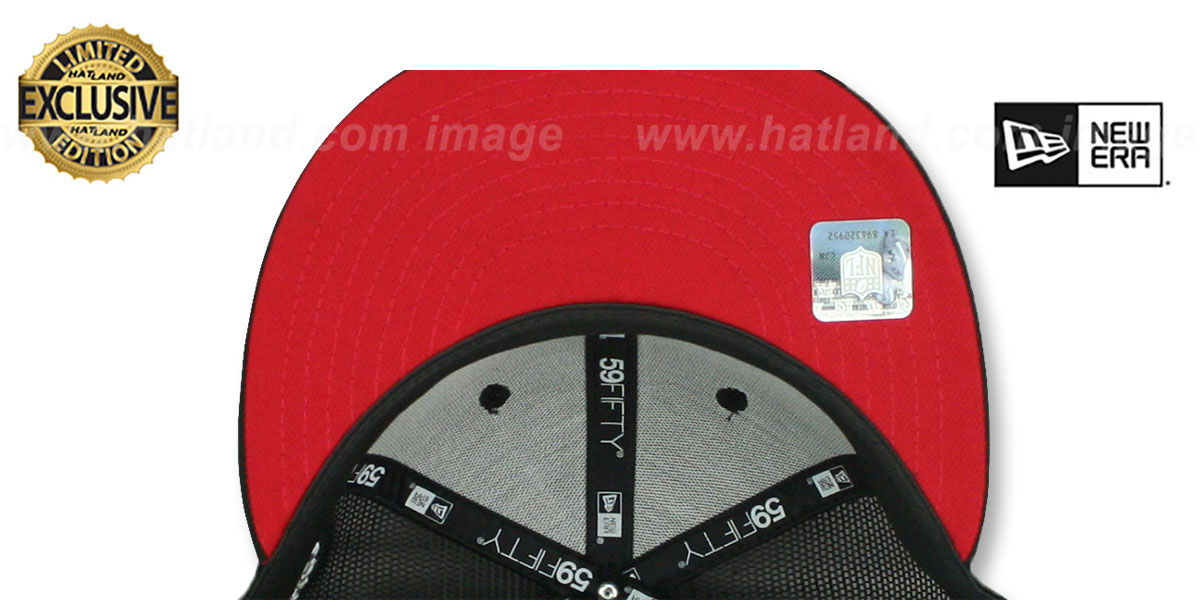 San Francisco 49ers SB XXIX MESH-BACK SIDE-PATCH Black-Red Fitted