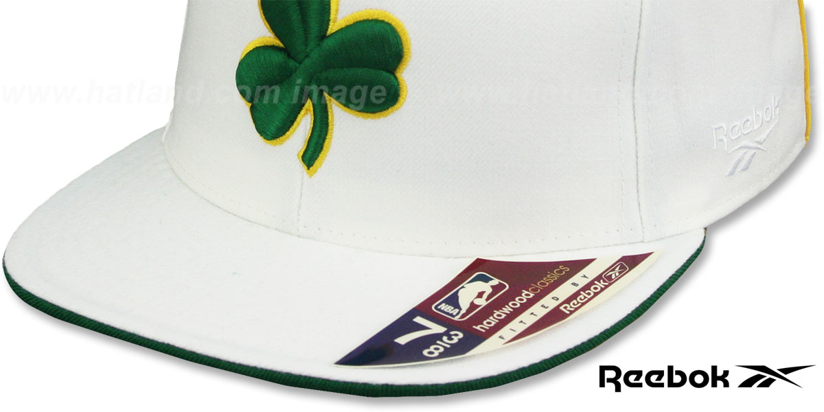 Boston Celtics LARRY BIRD SWINGMAN White-Green Fitted Hat by Reeb