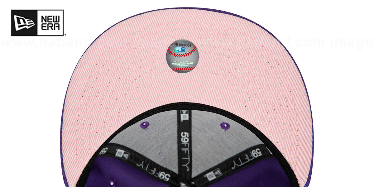 Arizona Diamondbacks LOGO BLOOM SIDE-PATCH Purple-Pink Fitted Hat