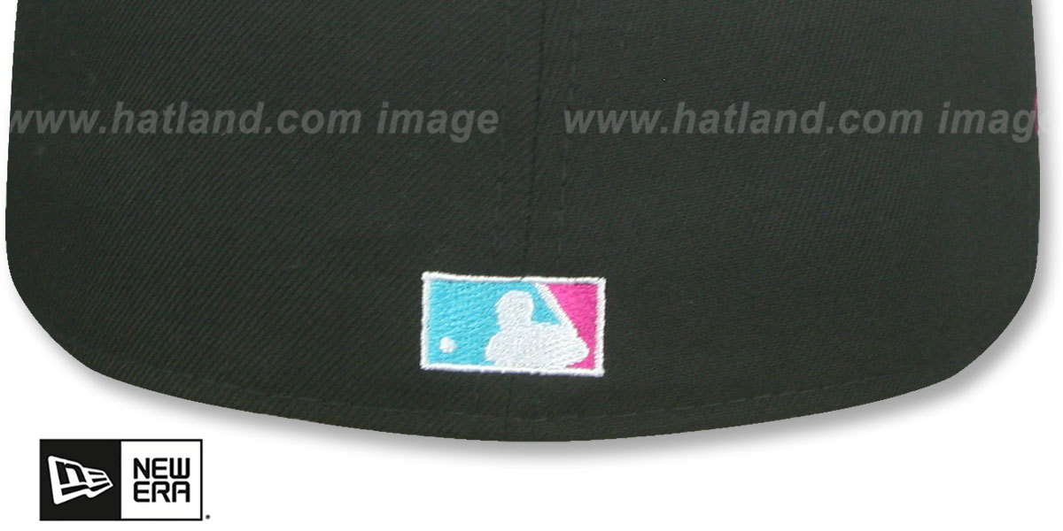 Los Angeles Dodgers MIAMI VICE SIDE-PATCH Black-Beetroot Fitted H