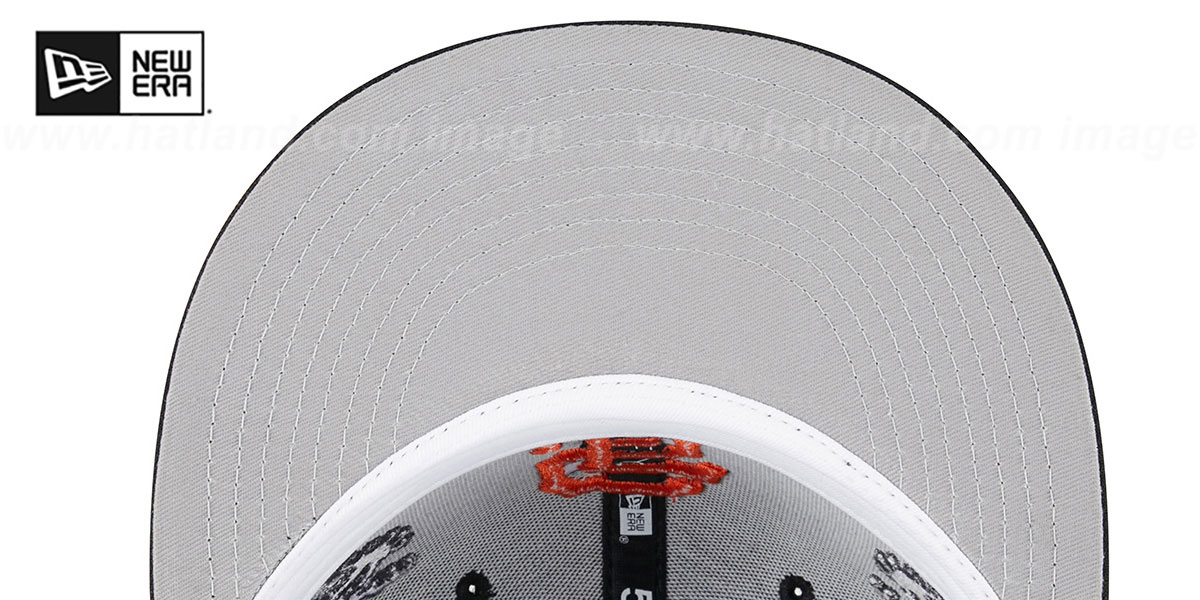 San Francisco Giants TONAL WAVE Black Fitted Hat by New Era