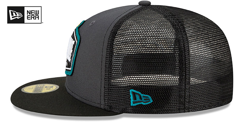 Jacksonville Jaguars 2021 NFL TRUCKER DRAFT Fitted Hat