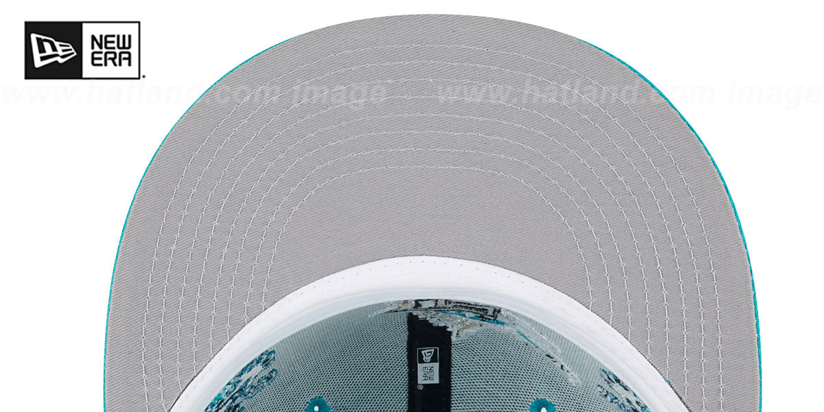 Miami Florida Marlins TONAL WAVE Teal Fitted Hat by New Era