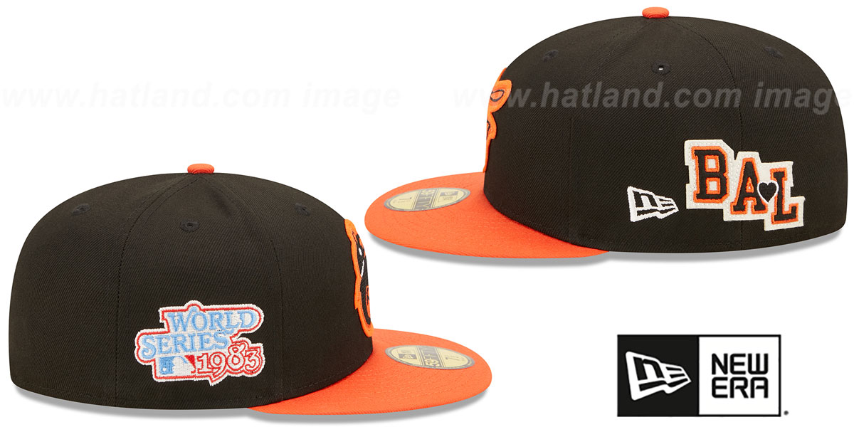 Baltimore Orioles LETTERMAN SIDE-PATCH Fitted Hat by New Era