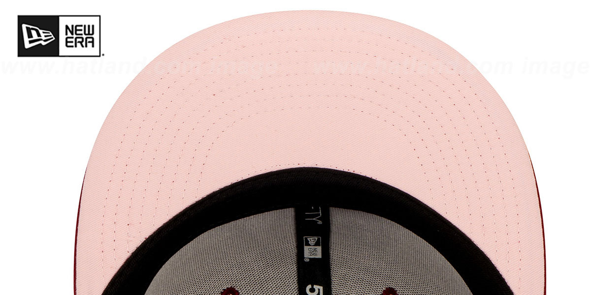 Philadelphia Phillies LOGO BLOOM SIDE-PATCH Burgundy-Pink Fitted