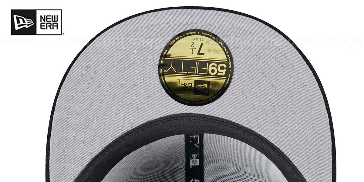 Las Vegas Raiders LETTERMAN PIN CORDUROY Black Fitted Hat