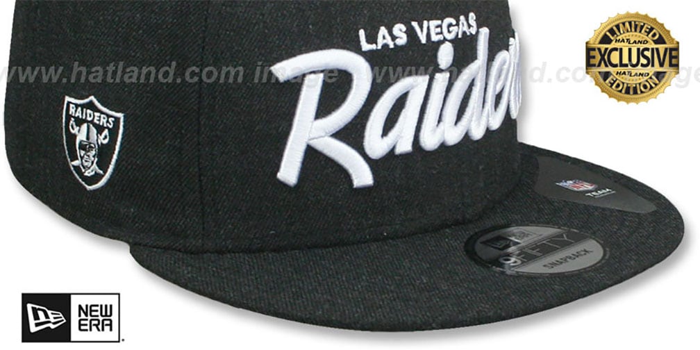 Las Vegas Raiders SCRIPT TEAM-BASIC SNAPBACK Heather Black Hat
