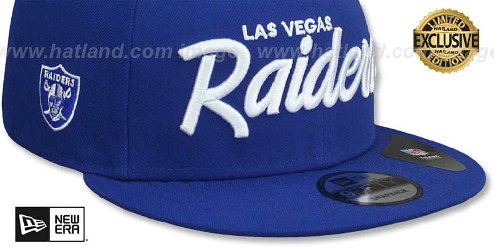 Las Vegas Raiders SCRIPT TEAM-BASIC SNAPBACK Royal-White Hat