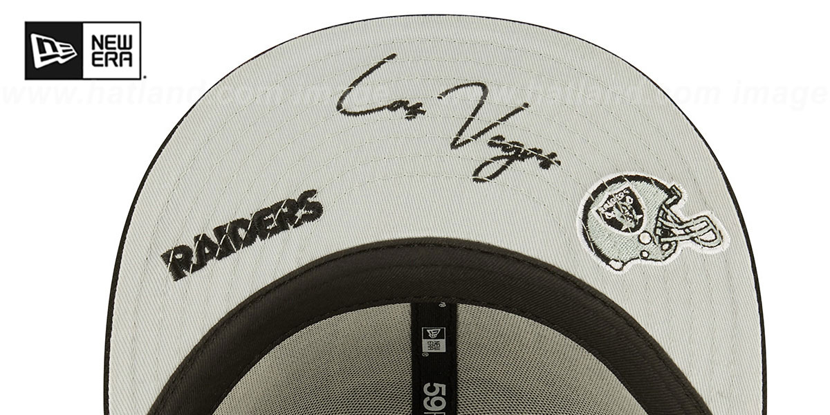 Las Vegas Raiders TRIPLE THREAT IDENTITY Black Fitted Hat