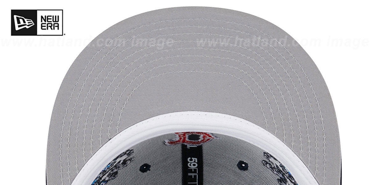 Boston Red Sox TONAL WAVE Navy Fitted Hat by New Era