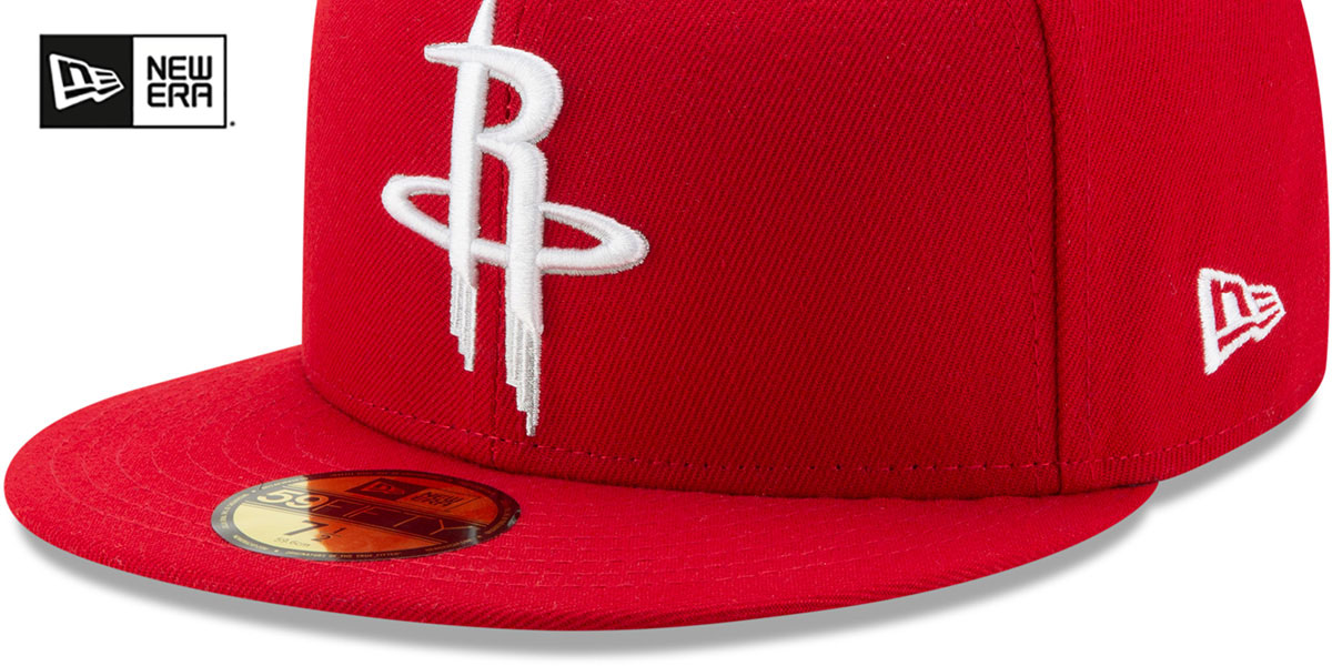 Houston Rockets NBA TEAM-BASIC Red Fitted Hat by New Era
