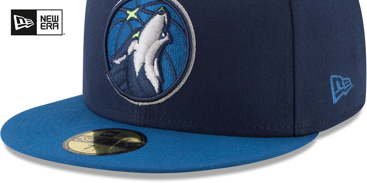 Minnesota Timberwolves 2T NBA TEAM-BASIC Navy-Blue Fitted Hat
