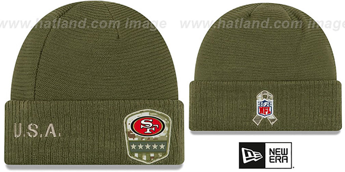 San Francisco 49ers 2019 SALUTE-TO-SERVICE Knit Beanie Hat
