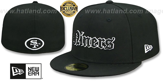 San Francisco 49ers GOTHIC TEAM-BASIC Black Fitted Hat