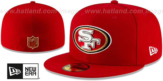 San Francisco 49ers METAL-N-THREAD Red Fitted Hat by New Era