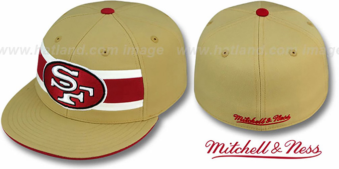 49ers THROWBACK TIMEOUT Old Gold Fitted Hat