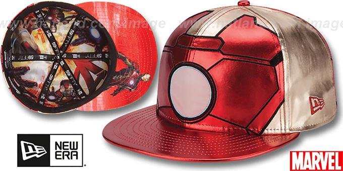 Armor Ironman CHARACTER FACE Red-Gold Fitted Hat by New Era