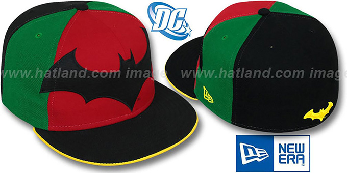 Batman BIG-BAT Red-Green-Black Fitted Hat by New Era