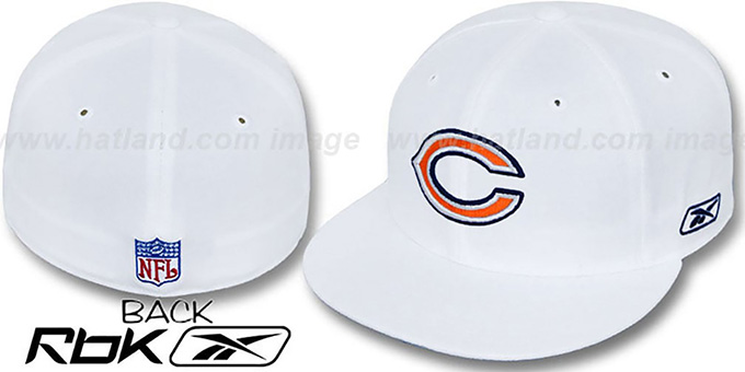 Bears COACHES White Fitted Hat by Reebok