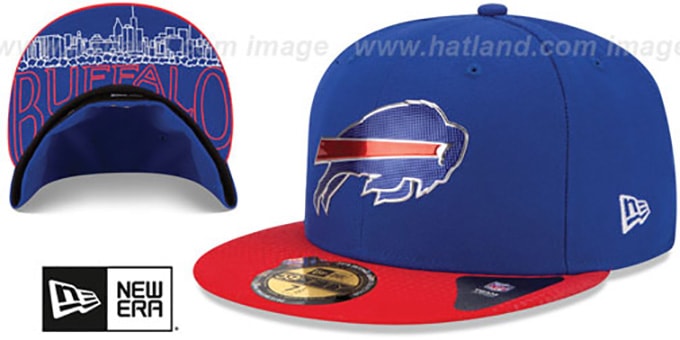 Bills 2015 NFL DRAFT Royal-Red Fitted Hat by New Era