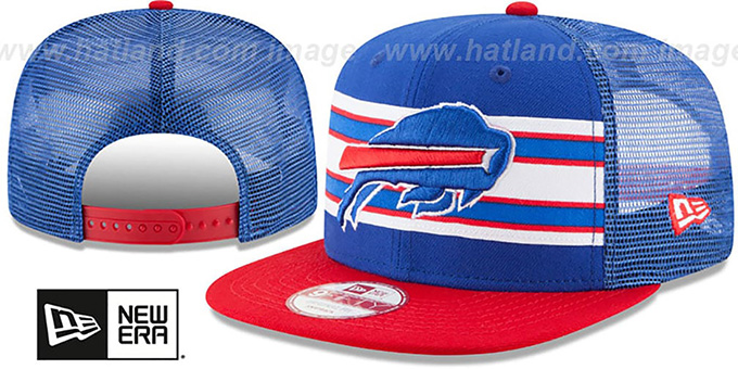 Bills THROWBACK-STRIPE SNAPBACK Royal-Red Hat by New Era
