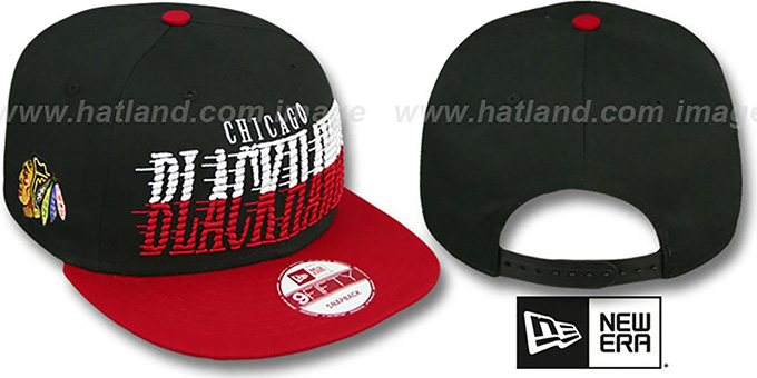 Chicago Blackhawks SAILTIP SNAPBACK Black-Red Hat by New Era