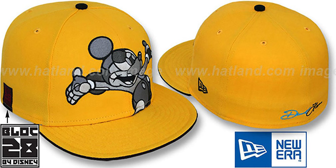 Bloc 28 PATCHWORK MICKEY Gold Fitted Hat by New Era