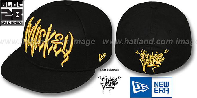 Bloc 28 WICKED MICKEY Black Fitted Hat by New Era