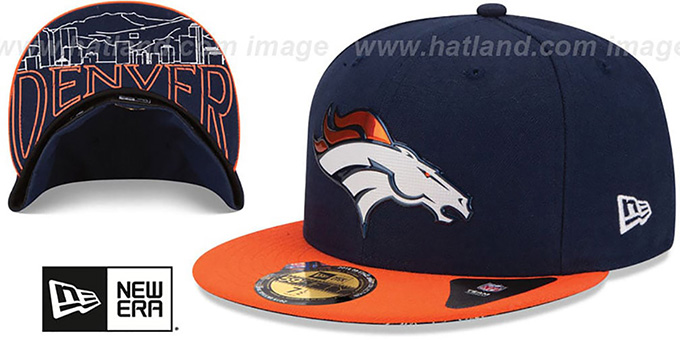 Broncos 2015 NFL DRAFT Navy-Orange Fitted Hat by New Era