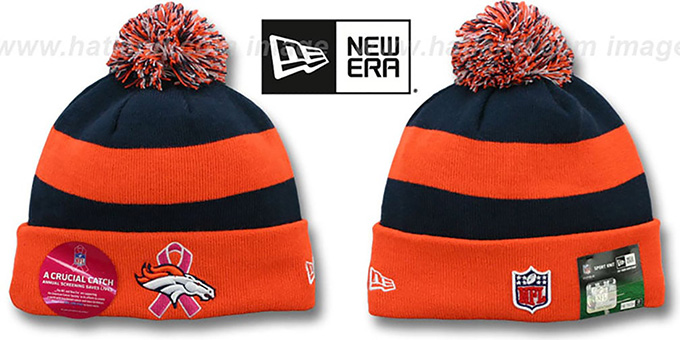 Denver Broncos BCA CRUCIAL CATCH Knit Beanie Hat by New Era