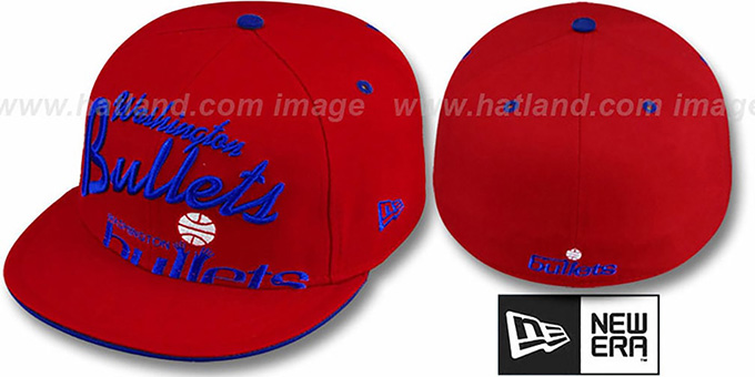 Bullets BIG-SCRIPT Red Fitted Hat by New Era