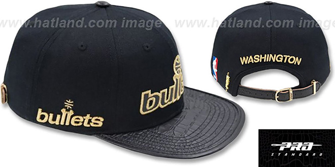 Washington Bullets HWC METALLIC POP STRAPBACK Black Hat