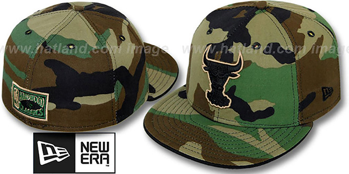 Bulls ARMY CAMO Fitted Hat by New Era