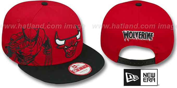 Bulls SIDE-TEAM WOLVERINE SNAPBACK Hat by New Era