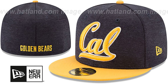 California HEATHER-HUGE Navy-Gold Fitted Hat by New Era
