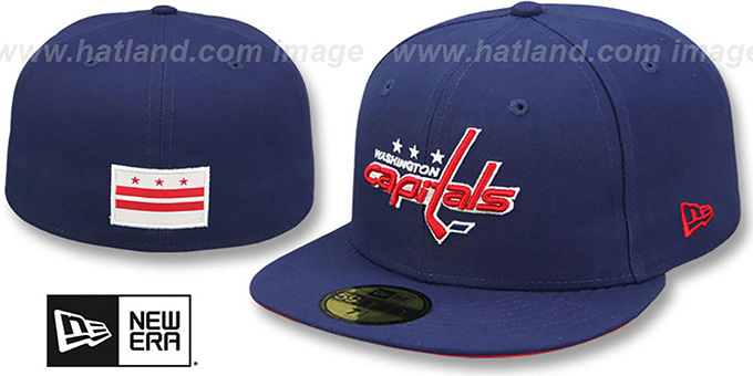 Washington Capitals STATE STARE Navy Fitted Hat by New Era Washington Capitals STATE STARE Navy Fitted Hat by New Era