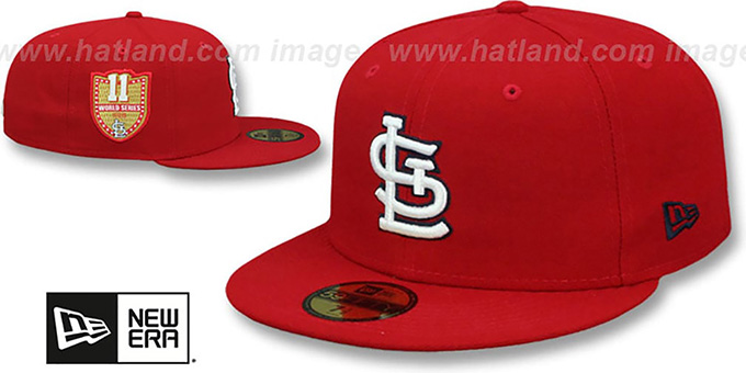 St Louis Cardinals GOLDEN-HIT Red Fitted Hat by New Era