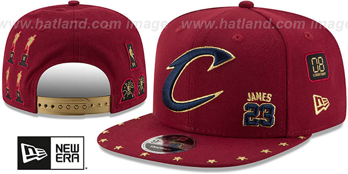 Cavaliers JAMES SUPER-STAR SNAPBACK Burgundy Hat by New Era