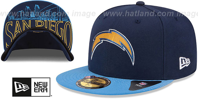 San Diego Chargers 2015 NFL DRAFT Navy-Blue Fitted Hat