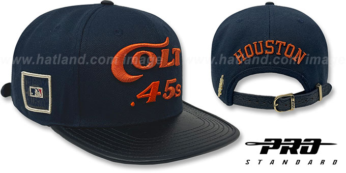 Houston Colt .45s TEAM-BASIC STRAPBACK Navy-Black Hat